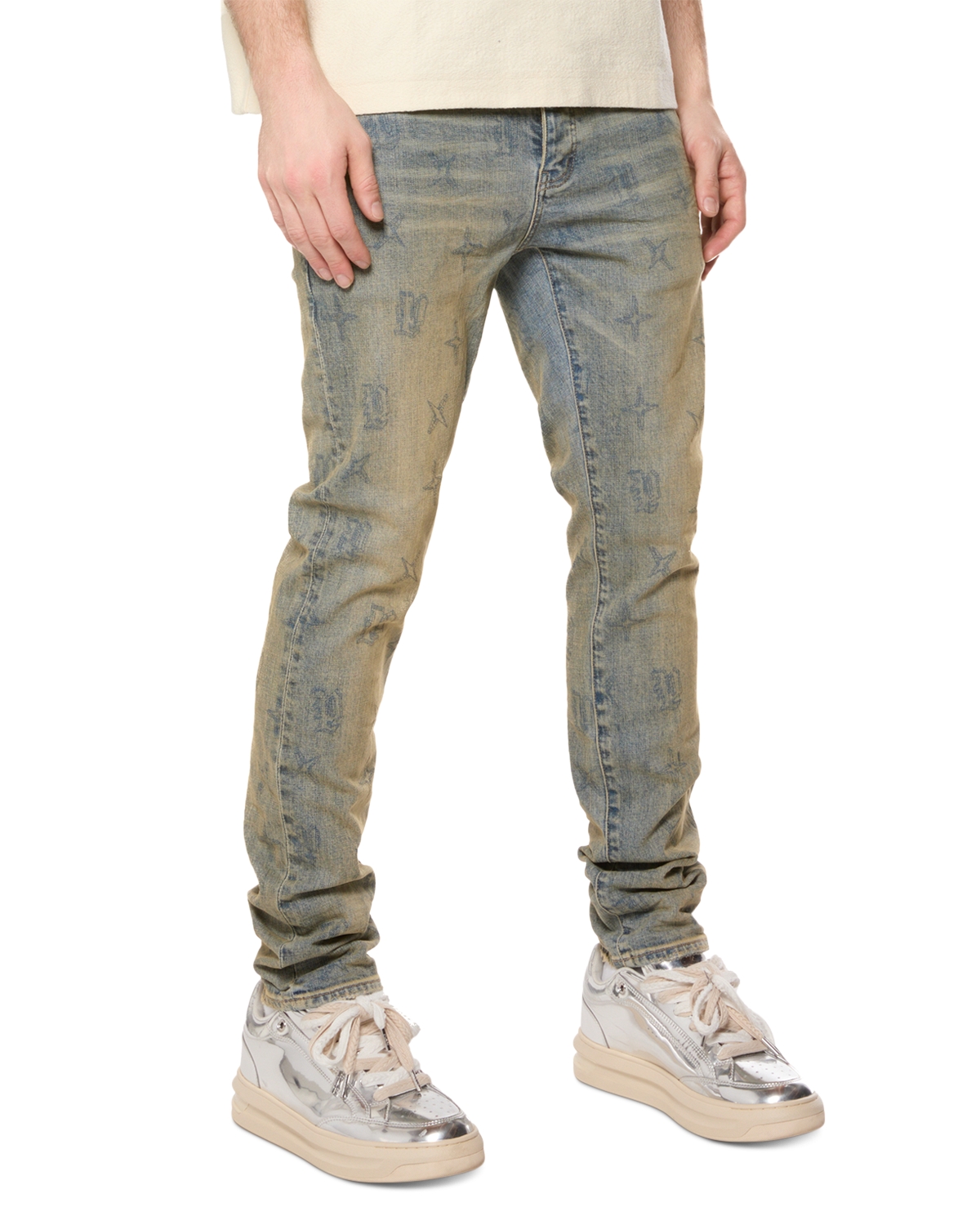 PURPLE BRAND Purple Brand Gothic Wire Skinny Fit Cotton Blend Jeans